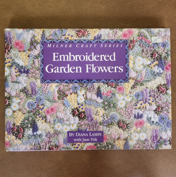 Sally Milner | Office | Embroidered Garden Flowers Diana Lampe Jane ...